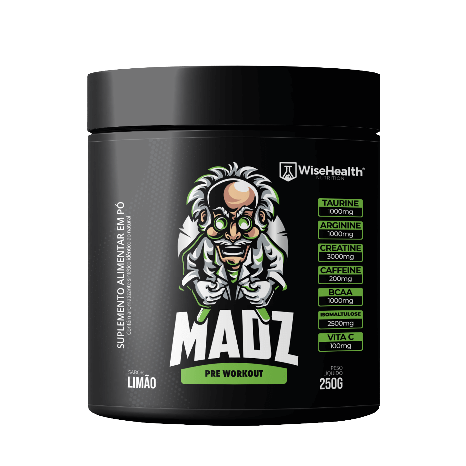 Pré-Treino MADZ - (250g/25 doses) - WiseHealth® Nutrition