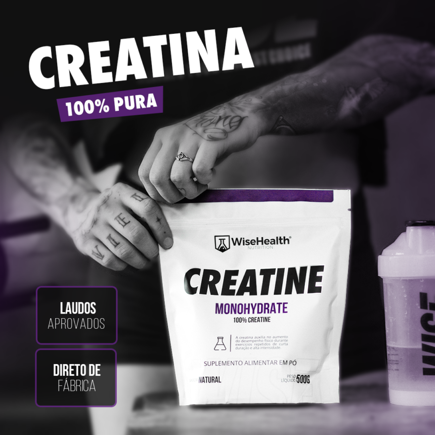 Creatina Monohidratada - 100% Pure - WiseHealth® Nutrition